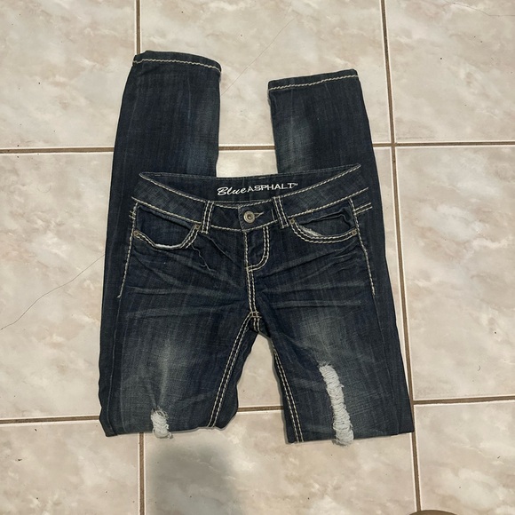 Blue Asphalt | Jeans | Blue Asphalt Womens Skinny Jeans Dark Indigo ...
